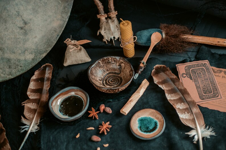 Cosmic Serpent Ritual Set Handmade Smudge Bowl Ceramic - Etsy