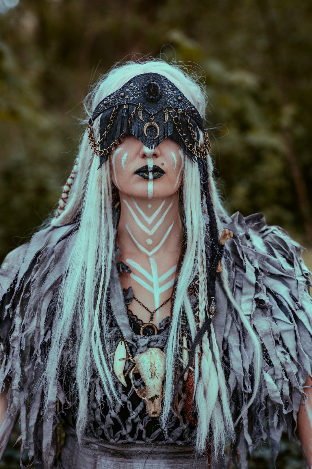 Face Mask Volva Pagan Ritual Headdress Druid Headpiece - Etsy