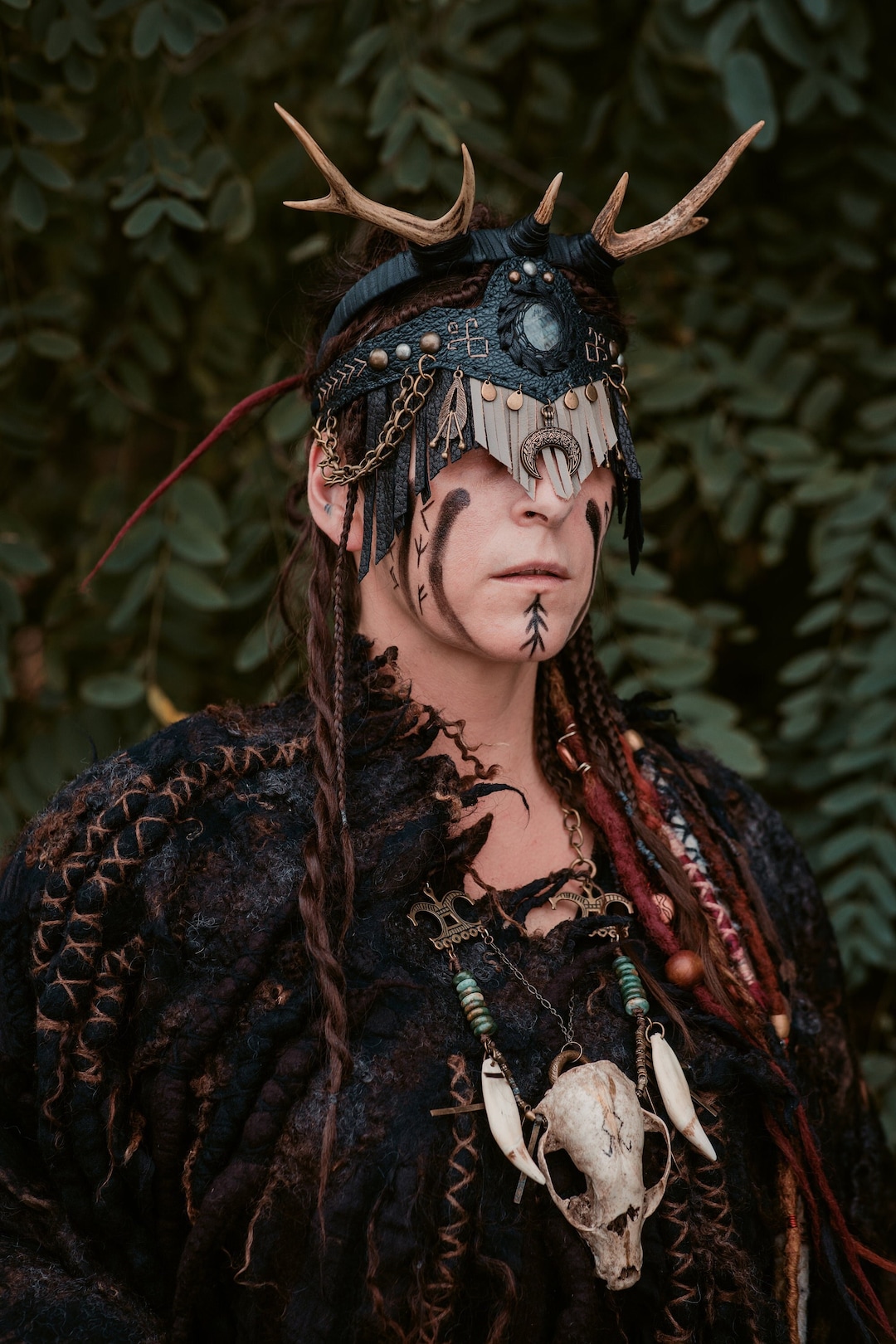 Morana Goddess Face Mask Mrazana Slavic Pagan Ritual Headdress Shaman ...