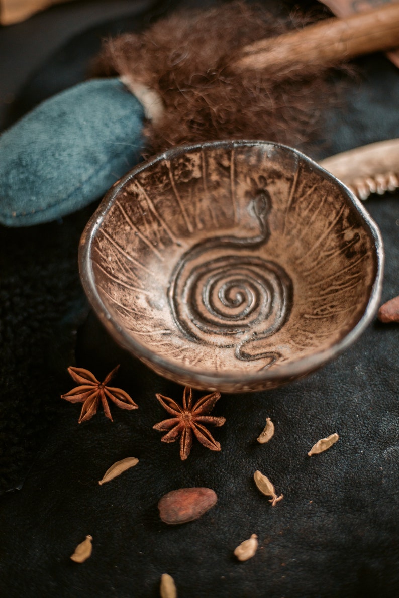 Cosmic Serpent Ritual Set Handmade Smudge Bowl Ceramic - Etsy