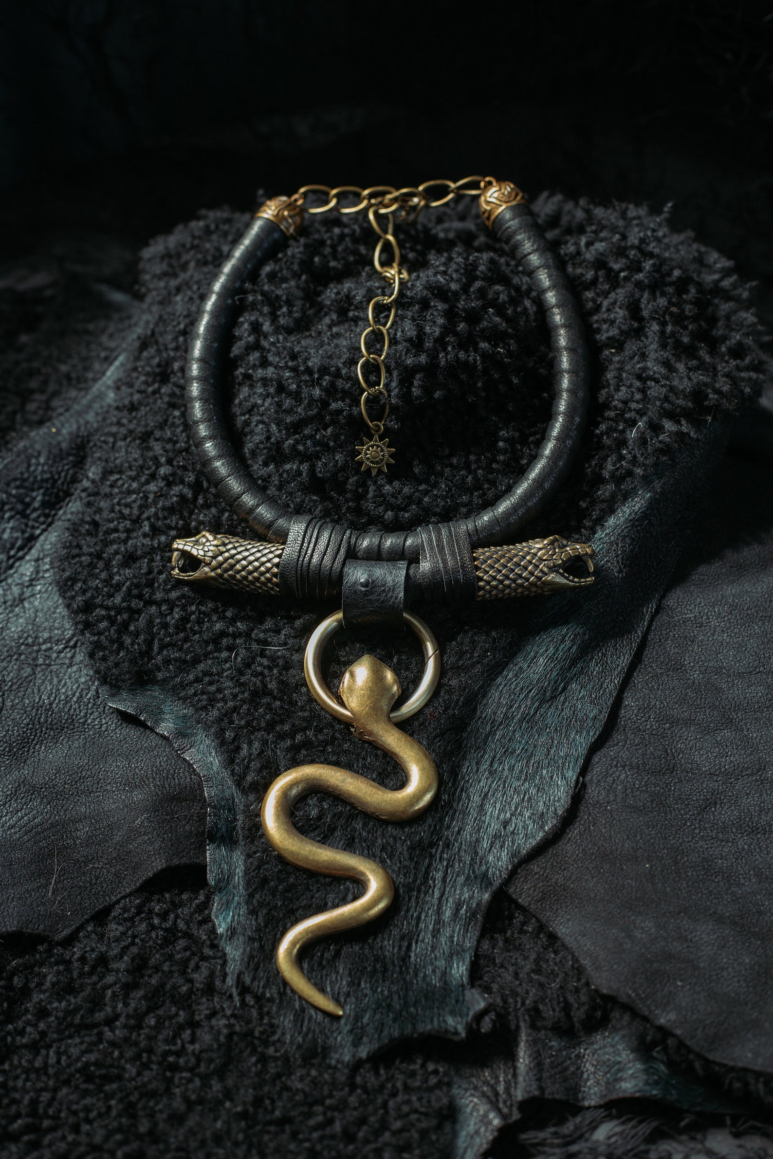 Coatl Necklace - Snake Sprit Torque - Brass Coiled Serpent Snake ...