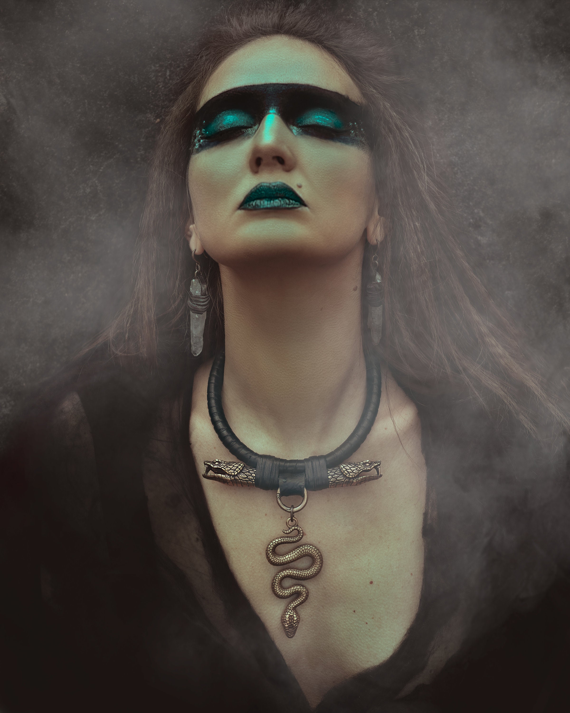 The Vision Serpent Necklace With Uraeus Brass Serpent Pendant - Etsy