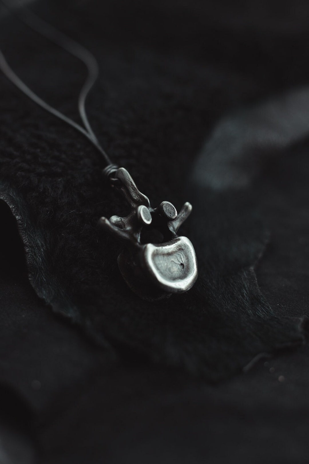 Silver Lumbar Vertebrae Pendant Necklace - Solstice Spine Pendant ...