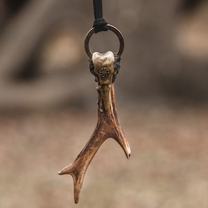 Slavic Raven Medicine - Crovus Amulet - Antler Bird Skull Shamanic ...