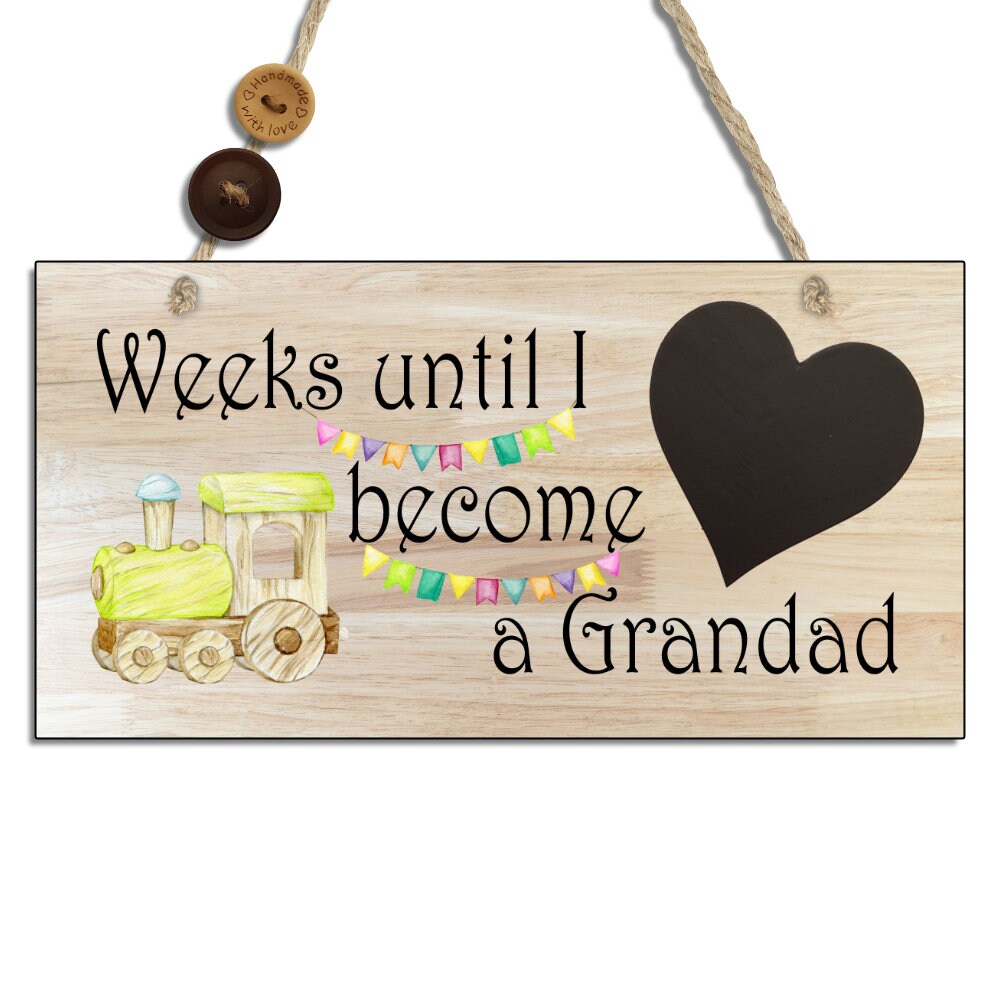 Baby Countdown Sign-baby Countdown Plaque-grandad Baby | Etsy UK