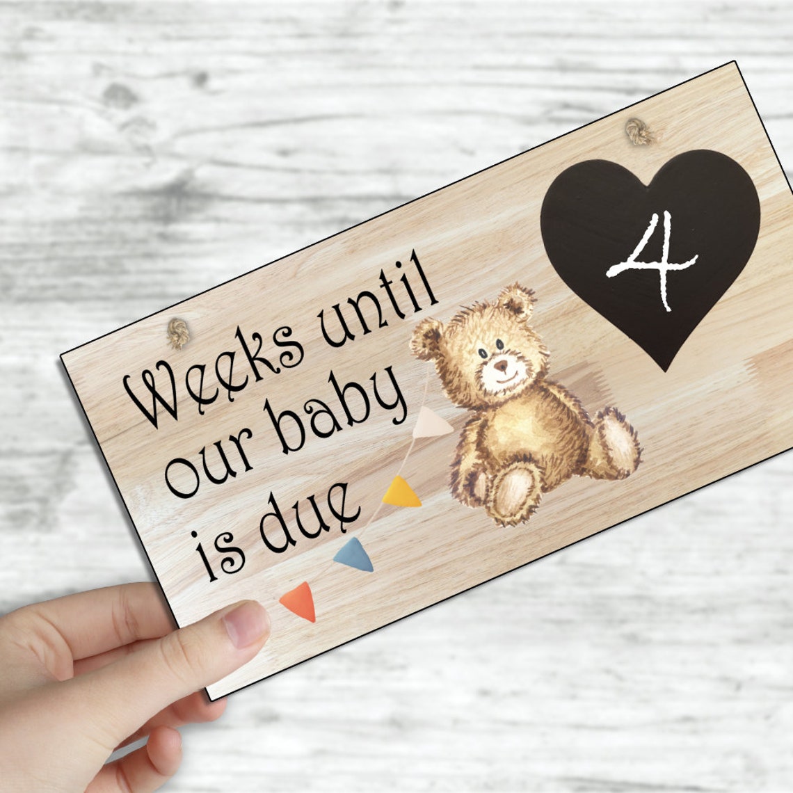 Baby Countdown Sign-baby Countdown Plaque-baby Countdown - Etsy UK