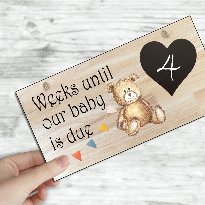 Baby Countdown Sign-baby Countdown Plaque-baby Countdown - Etsy UK
