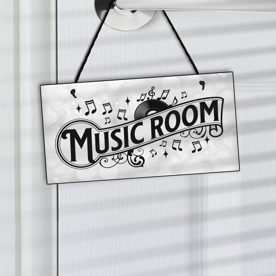 Music Room Sign Music Room Door Plaque Gift for Musicians - Etsy