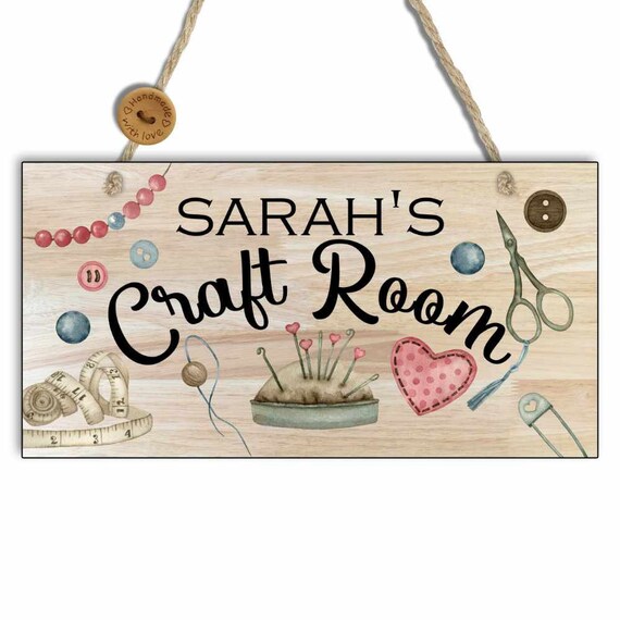 PERSONALISED Craft Room Sign-craft Room Gift-craft Sign-craft | Etsy UK
