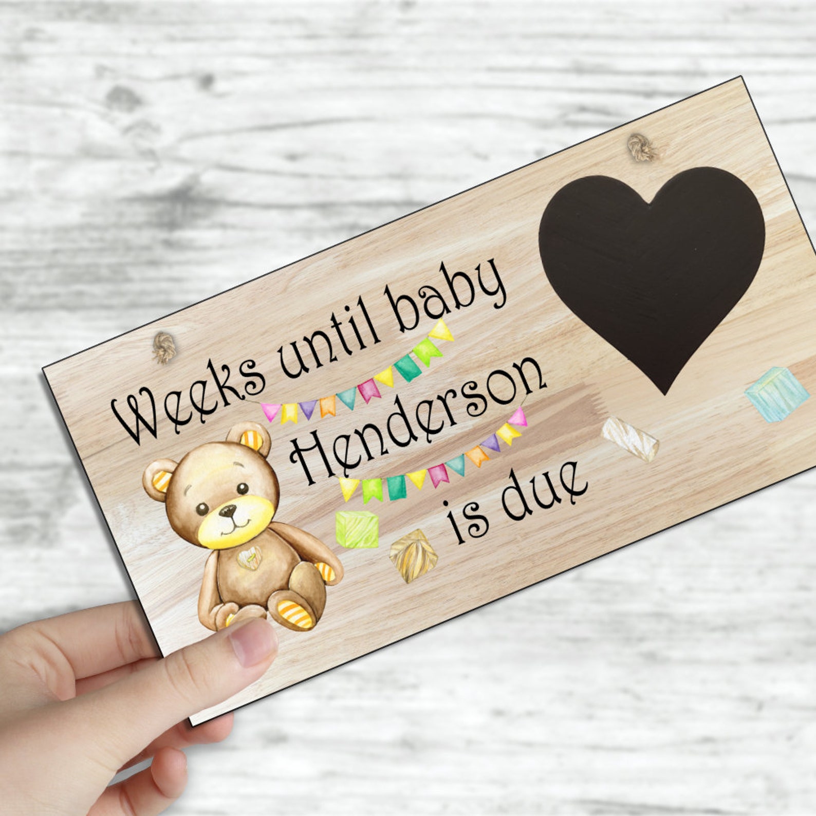 Personalised Baby Countdown Sign-baby Countdown Plaque-baby - Etsy UK