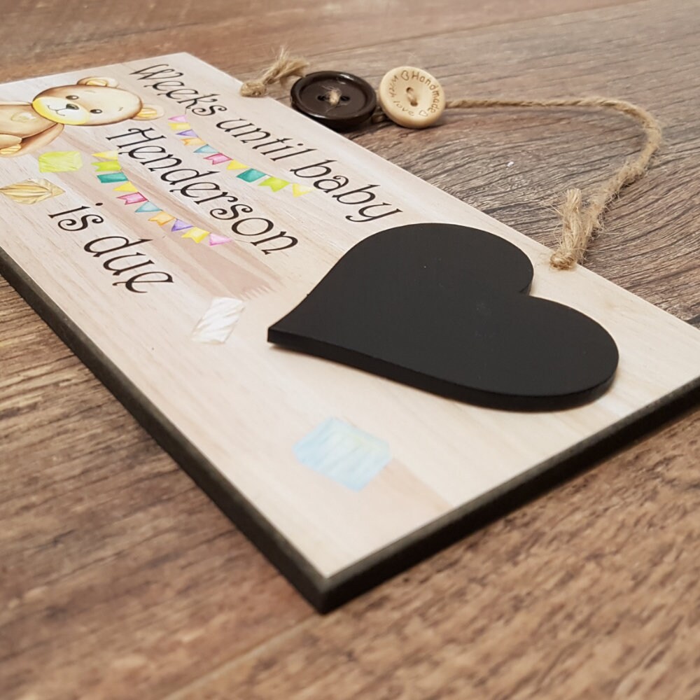 Personalised Baby Countdown Sign-baby Countdown Plaque-baby - Etsy UK