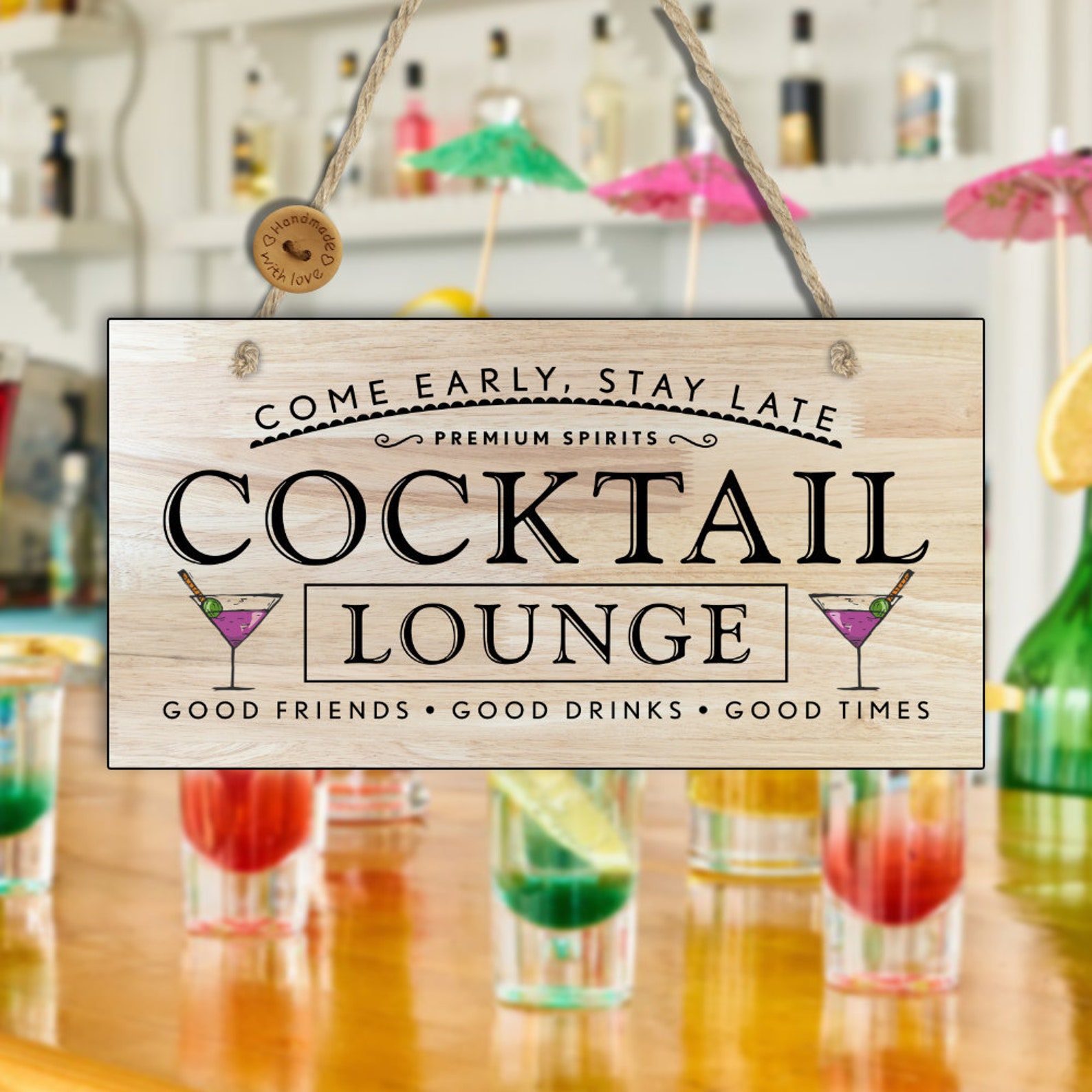 Cocktail Bar Sign-home Bar Sign-cocktail Lounge Sign-gift for - Etsy