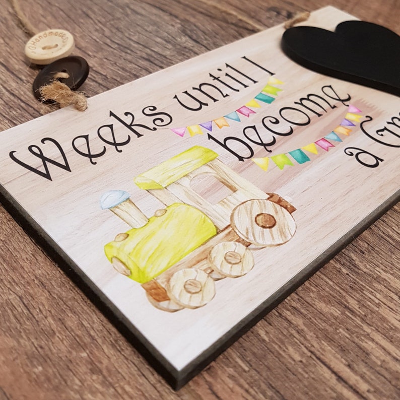 Baby Countdown Sign-baby Countdown Plaque-grandad Baby | Etsy UK