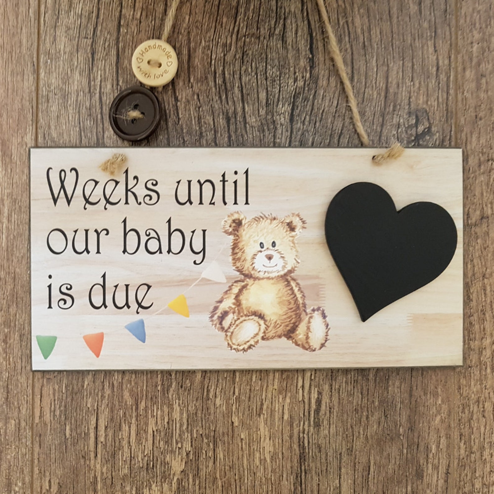 Baby Countdown Sign-Baby Countdown Plaque-Baby Countdown | Etsy