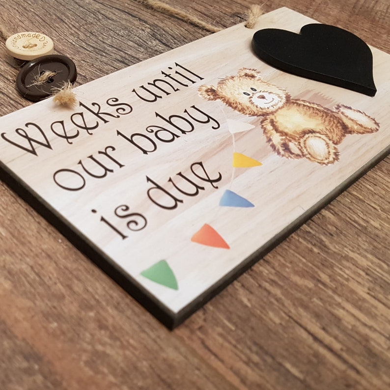 Baby Countdown Sign-baby Countdown Plaque-baby Countdown - Etsy UK