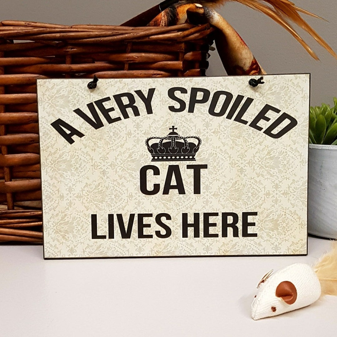 Cat Sign-spoilt Cat Sign-cat Lover Gift-cat Plaque-gift for - Etsy Hong ...
