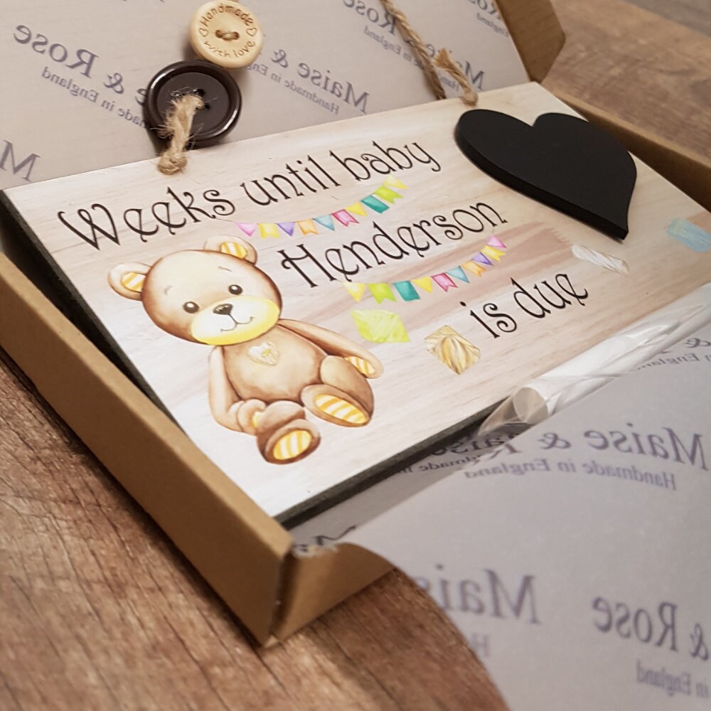Personalised Baby Countdown Sign-baby Countdown Plaque-baby - Etsy UK