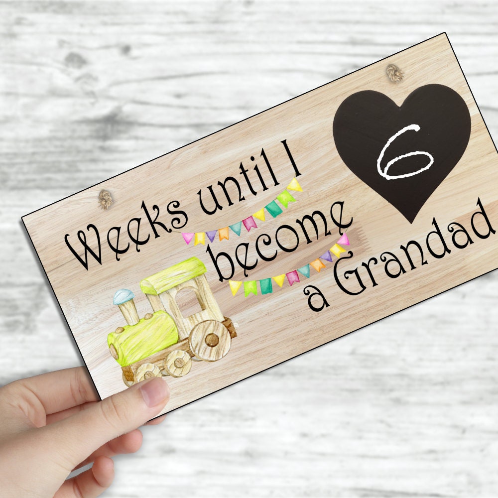 Baby Countdown Sign-baby Countdown Plaque-grandad Baby | Etsy UK