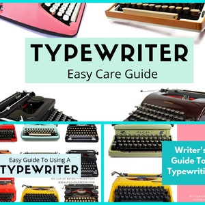BUNDLE Typewriter Easy Care Guide Easy Guide to Using A Typewriter ...