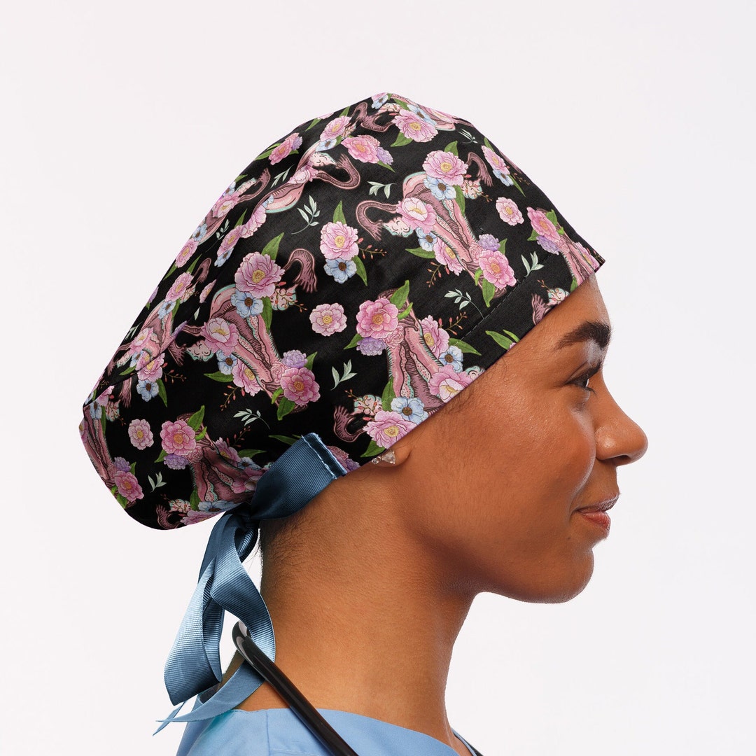 Uterus Scrub Caps Ponytail Surgical Hat Women Ob - Etsy