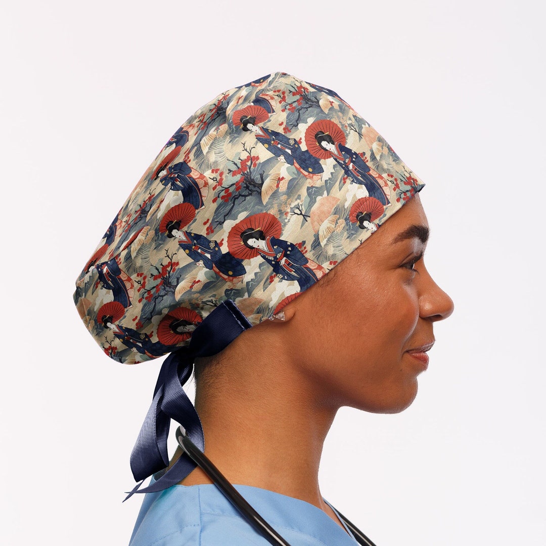 Japanese Style Scrub Caps for Women Asian Scrub Cap Surgical Cap With ...