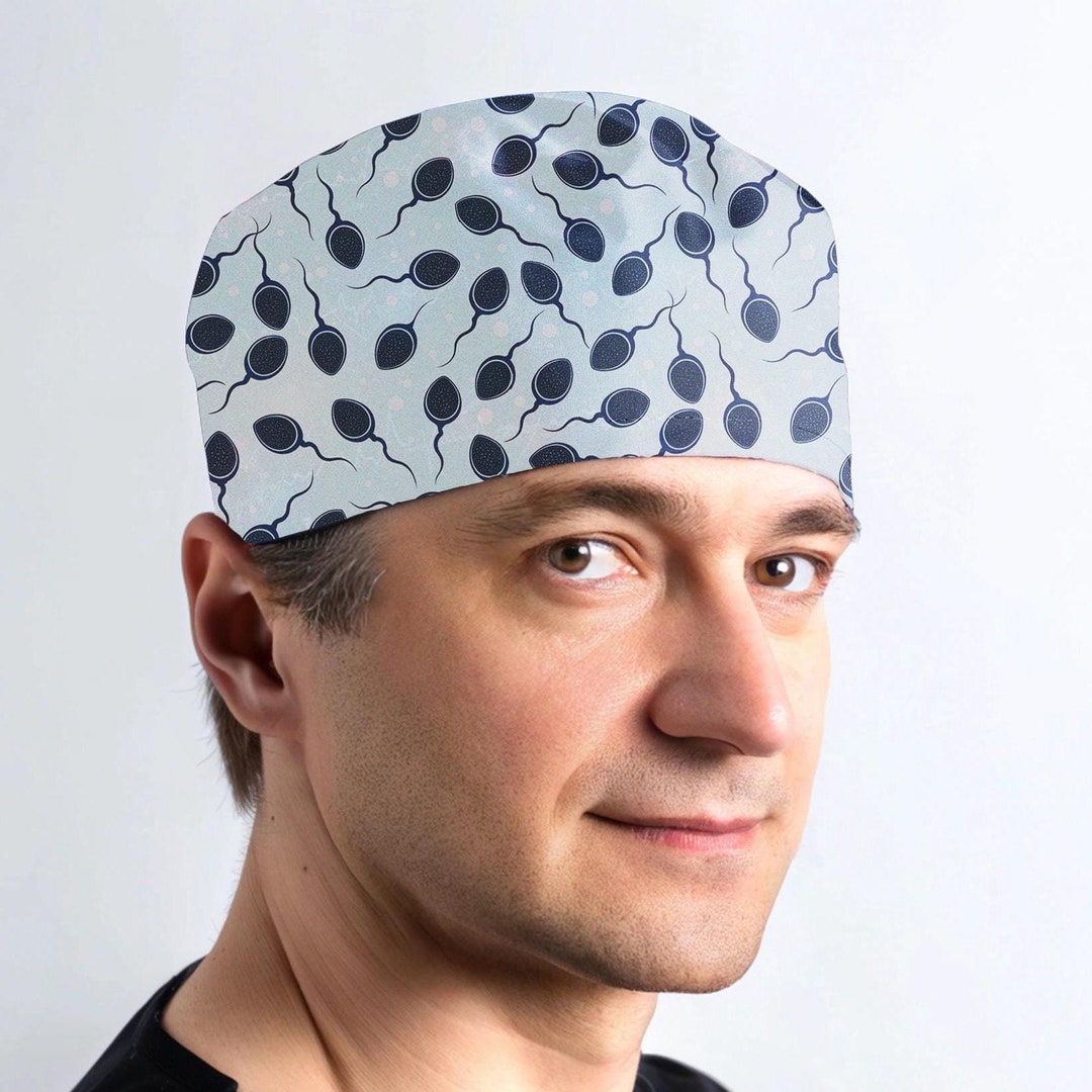 Unisex Scrub Cap, Sperm Style Man Scrub Hat, Ob Gynecologist Surgical ...