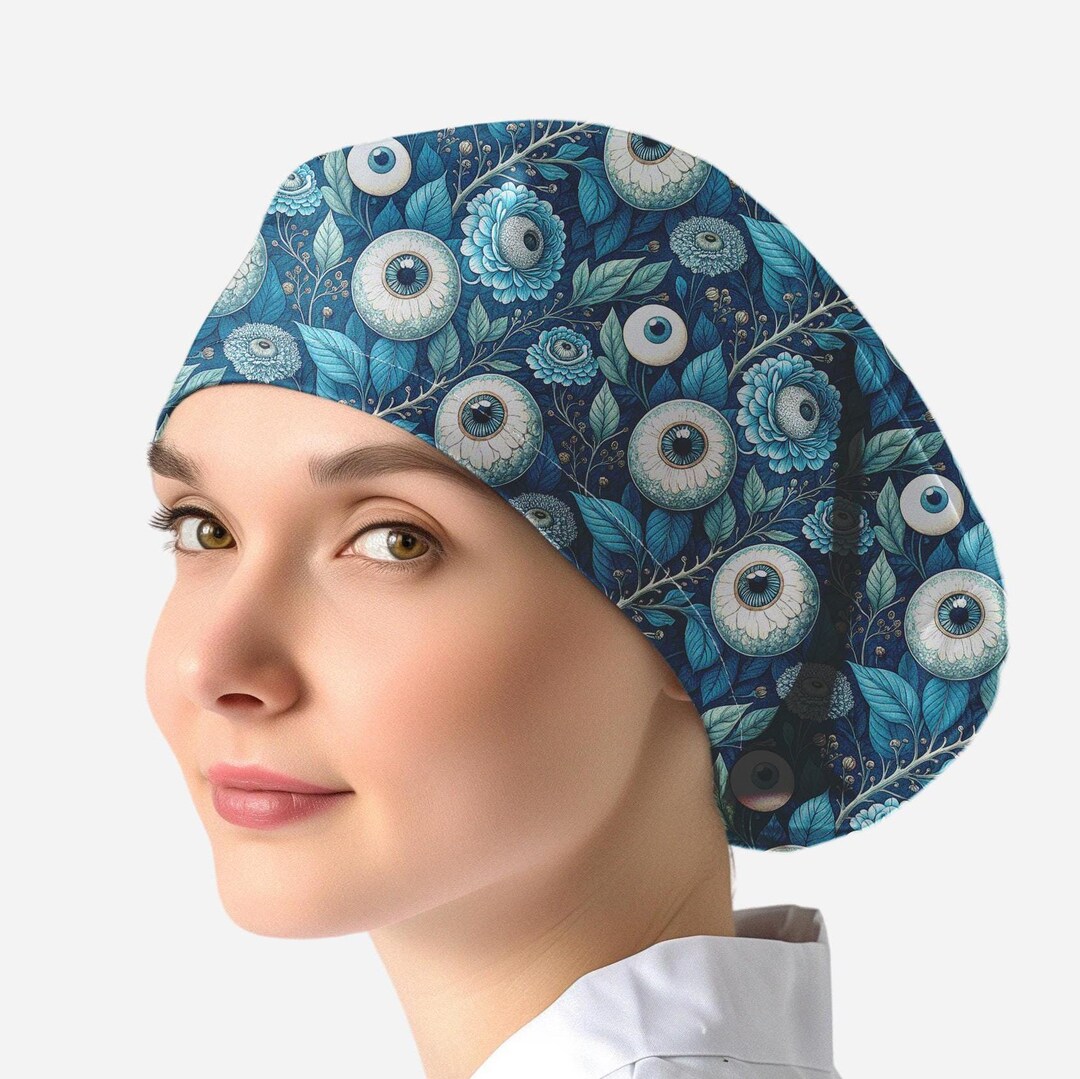 Scrub Caps for Women, Ophthalmology Surgery Cap, Eye Doctor Scrub Hat ...