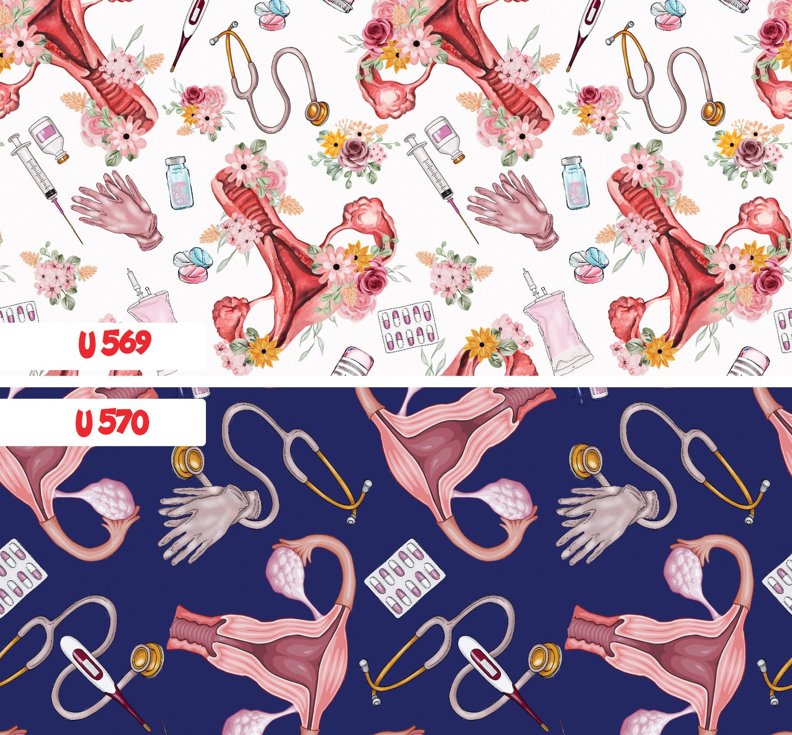 Uterus Scrub Caps Ponytail Surgical Hat Women Ob - Etsy