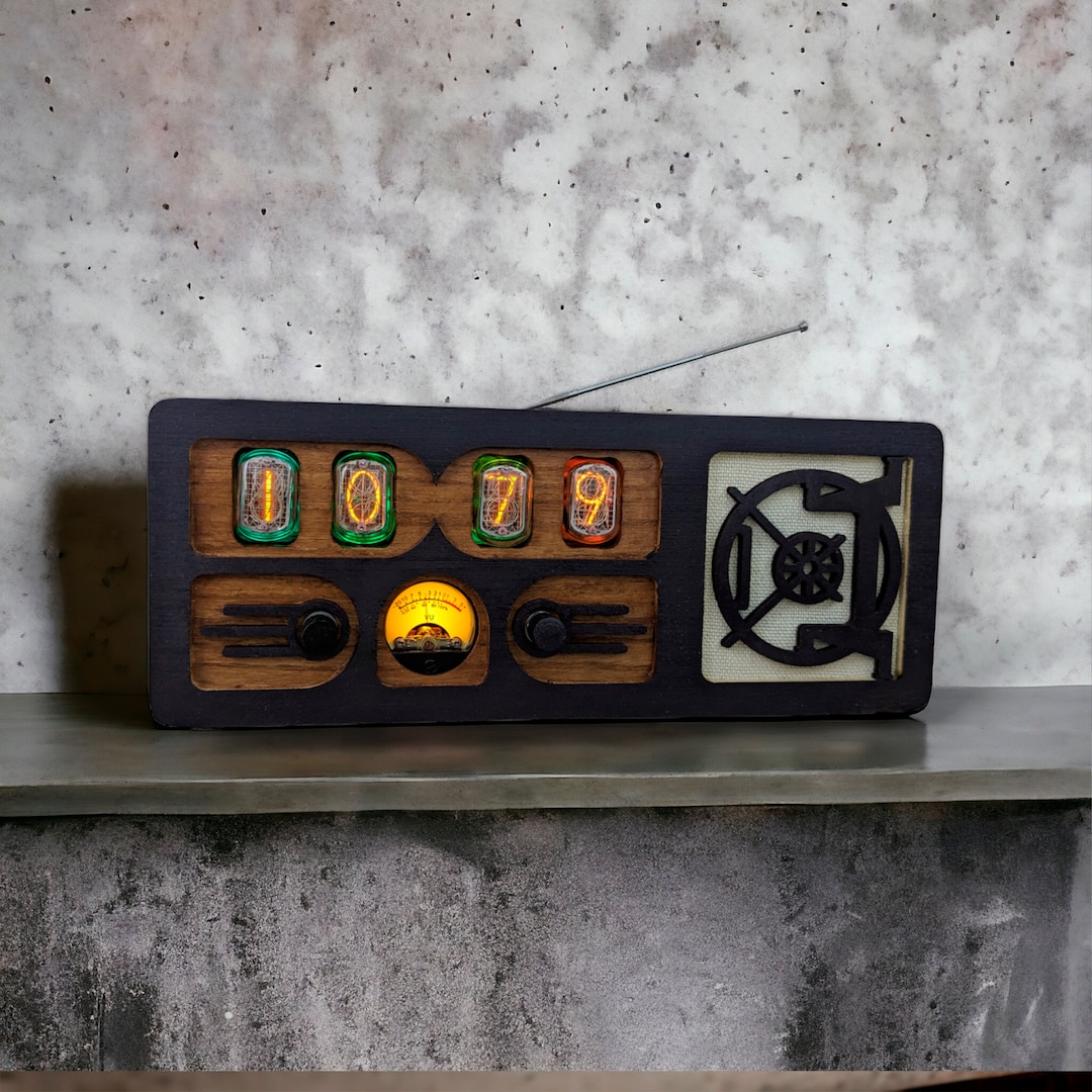 Nixie Tube Clock Radio With Dekatron, Bluetooth, AUX, FM Radio Vintage ...