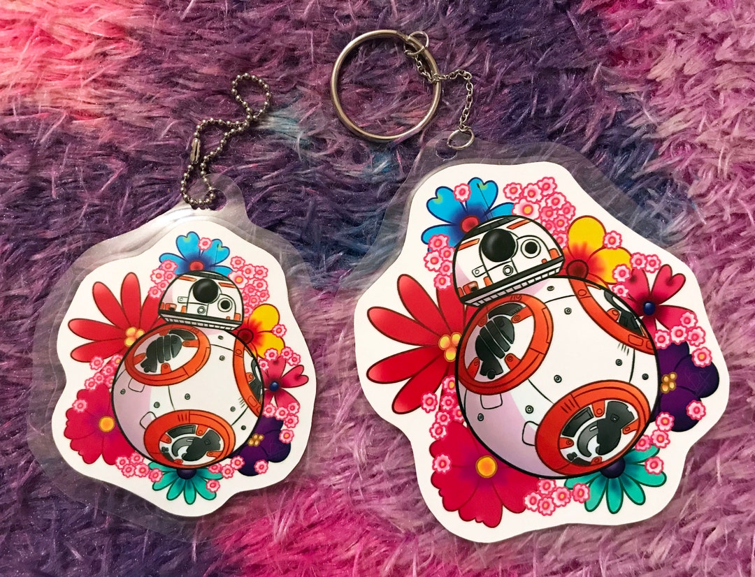 Star Wars BB8 Keychain // 5 or 3 // BB8 Flower - Etsy