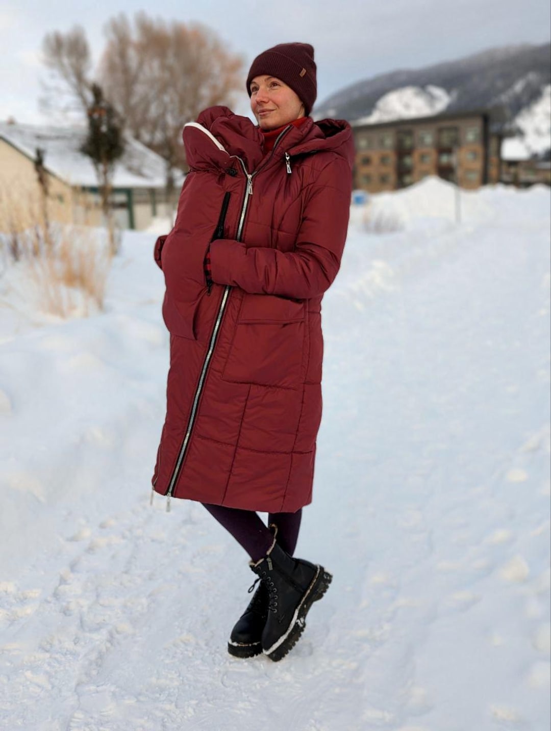 3-in-1 Babywearing Winter Jacket: Maternity & Postpartum Coat - Etsy