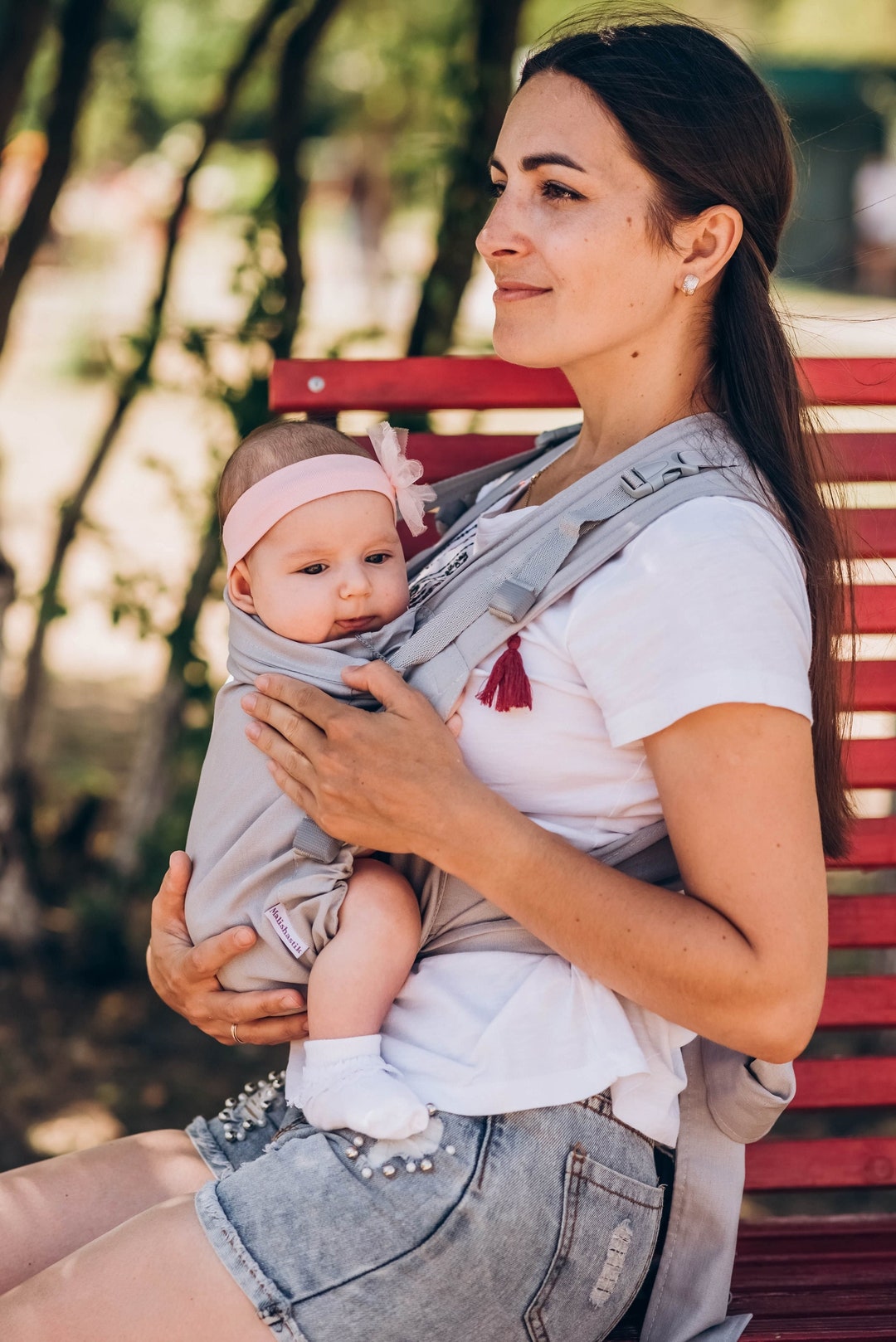 Adjustable Gray Linen Mei Tai Baby Carrier Wrap - Etsy