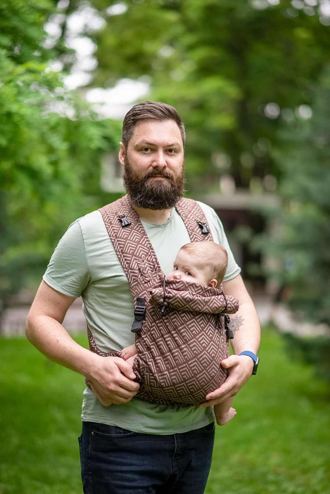 Brown Woven Cotton Mei Tai Baby Carrier Wrap - Etsy