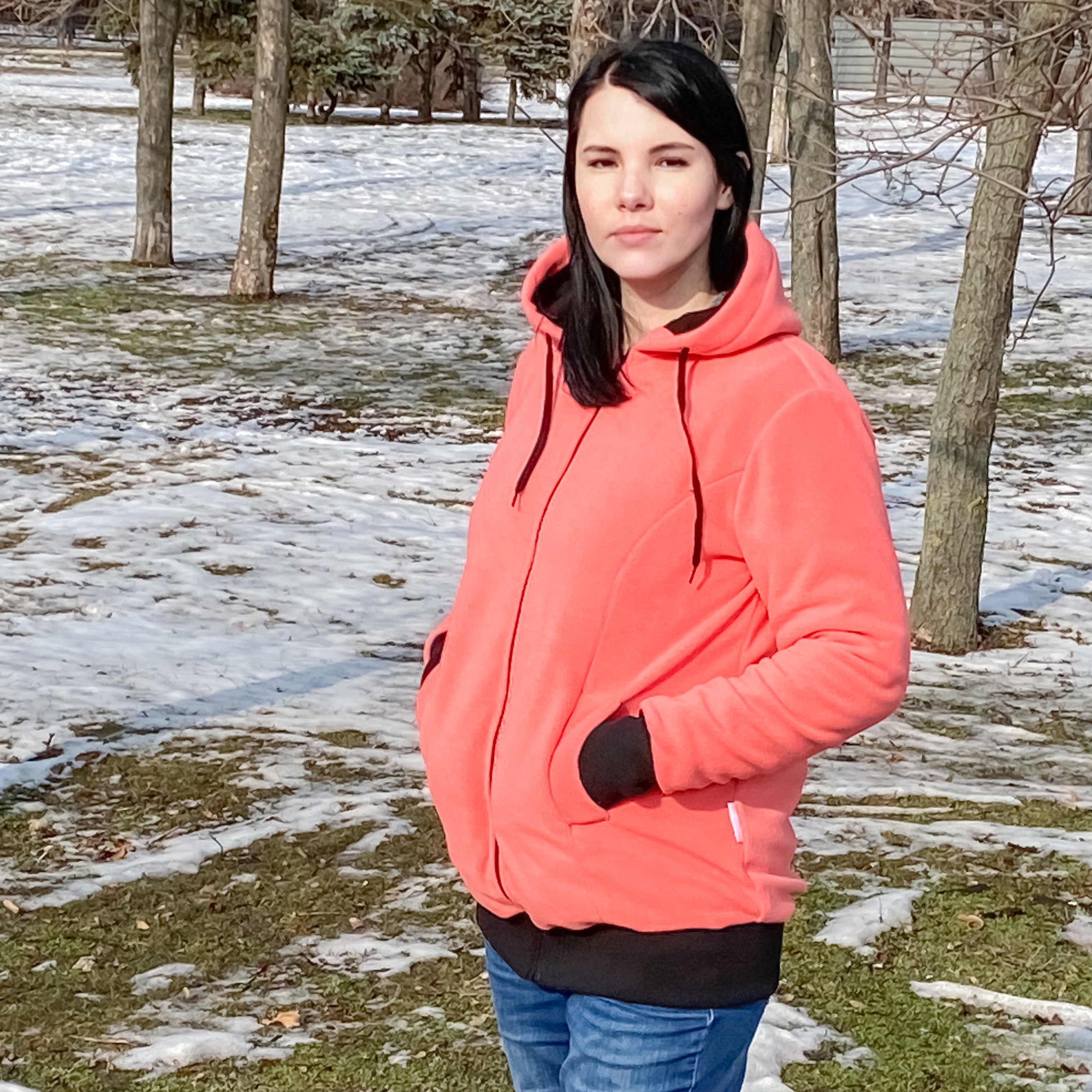 3-in-1 Fleece Baby Carrier Coat: Pregnancy & Babywearing Jacket - Etsy