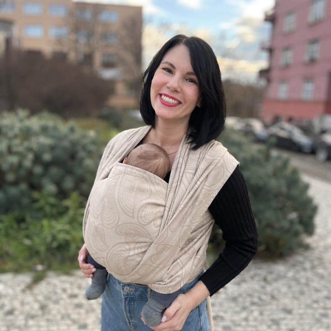 Woven Cotton Baby Wrap, Soft Ergonomic Newborn Sling, Breathable Infant ...
