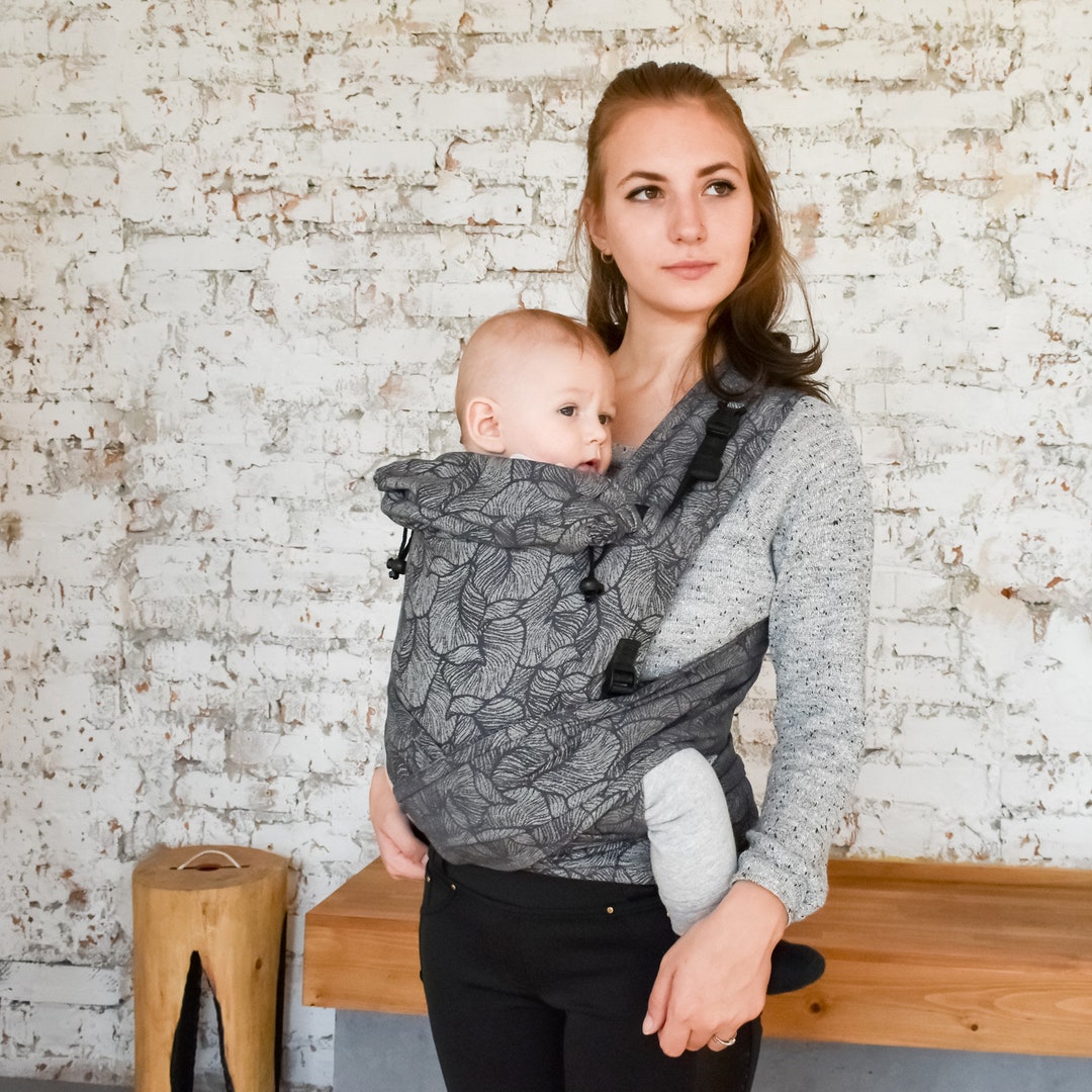 Organic Cotton Jacquard Mei Tai Baby Wrap Gray Leaf - Etsy