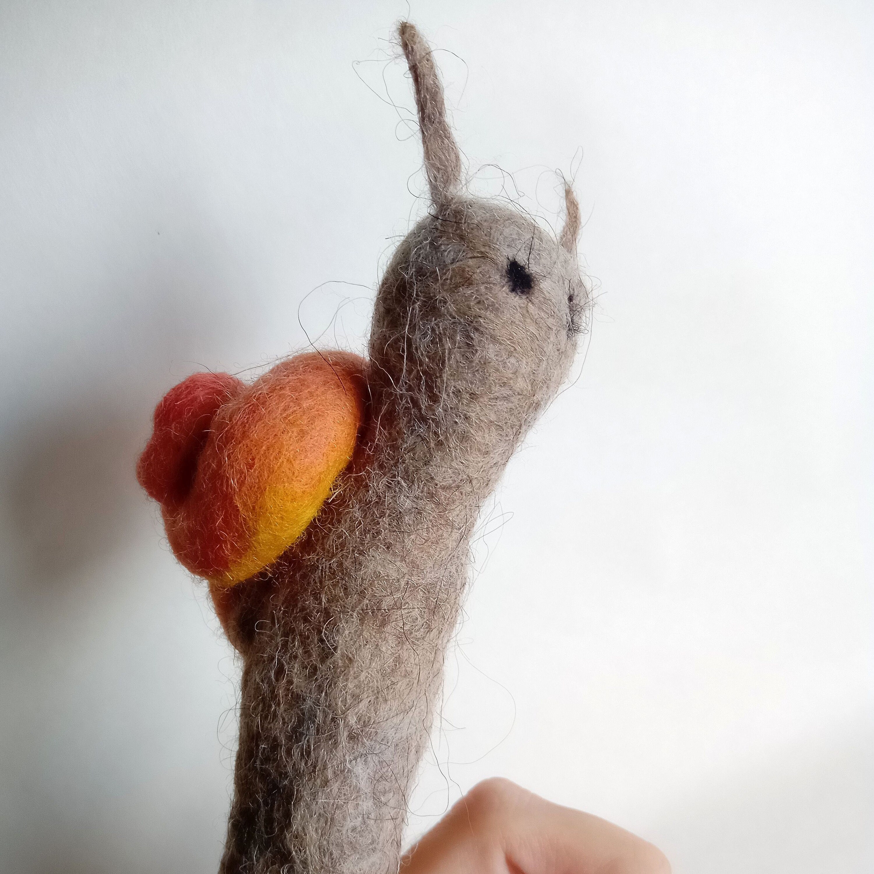 Traditional Wet-felted Finger Puppets / Snail - Etsy