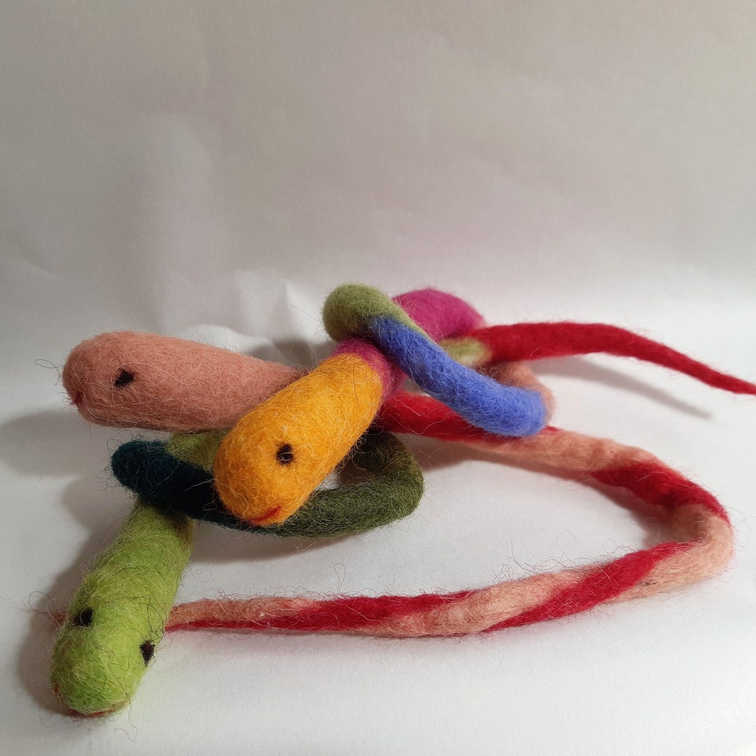 Colourful Felted Snake Toys - Etsy