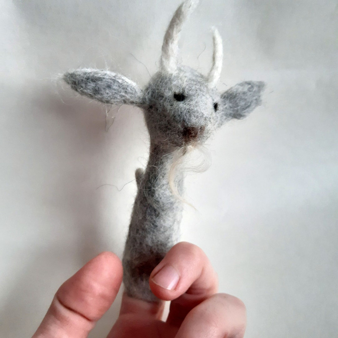 Traditional Wet-felted Finger Puppets / Goat - Etsy