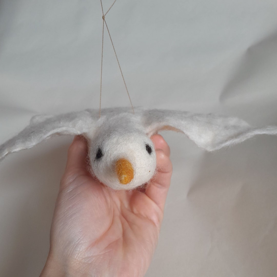 Big Felted Bird, Wool Felt Flying Bird - Etsy