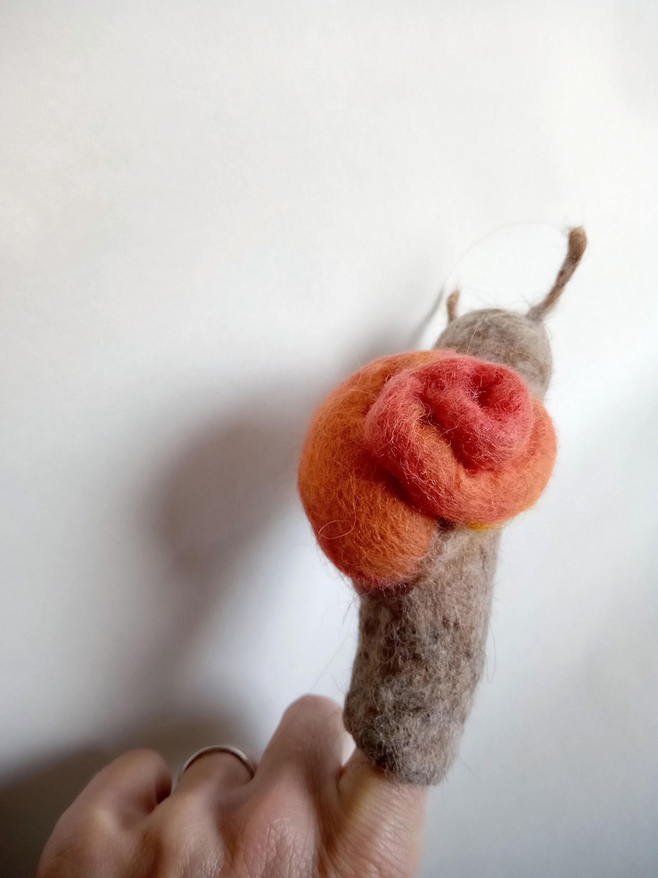 Traditional Wet-felted Finger Puppets / Snail - Etsy