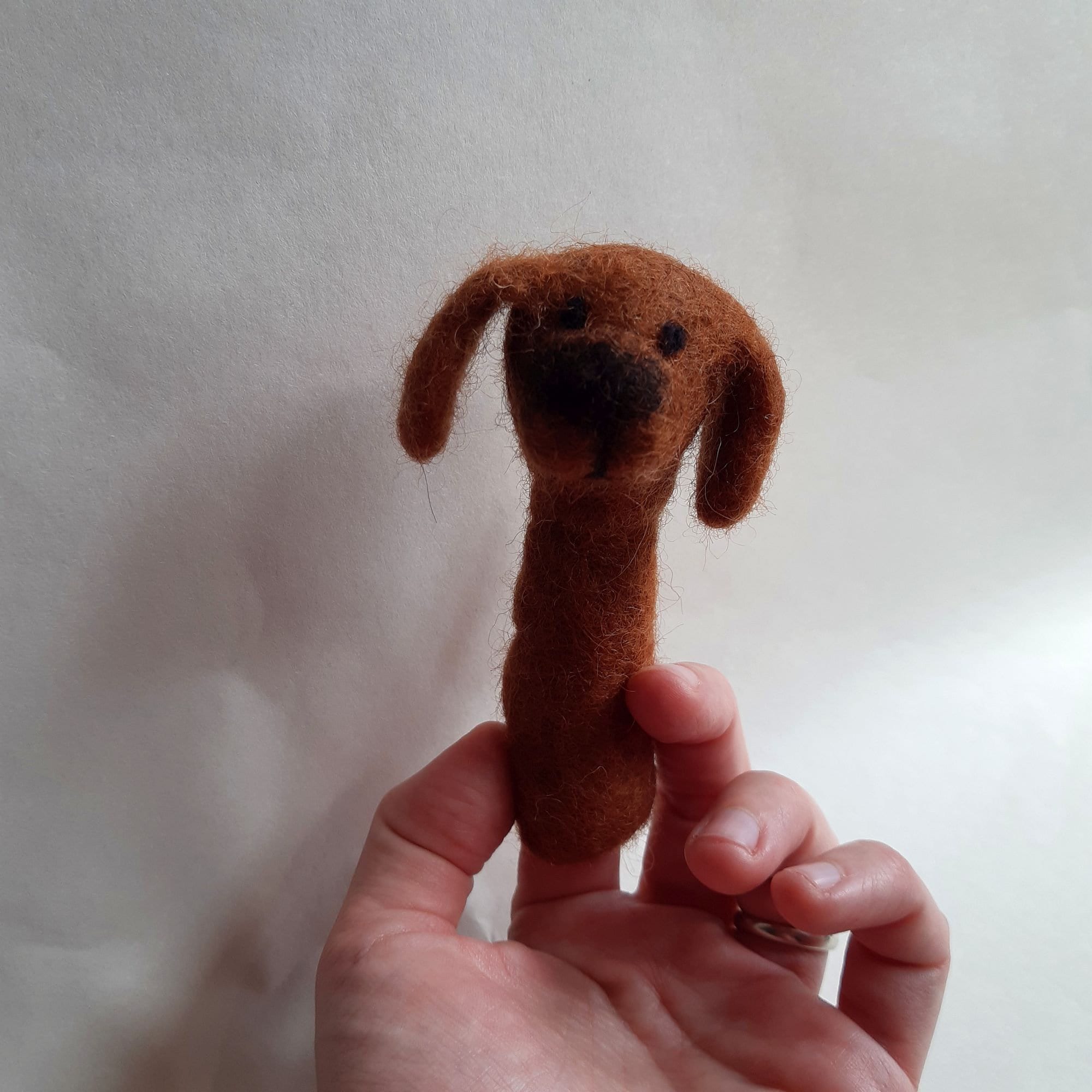 Títeres de dedo tradicionales de fieltro mojado / Perro - Etsy México