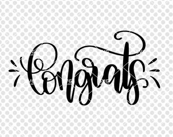 Congrats Cut File - Etsy