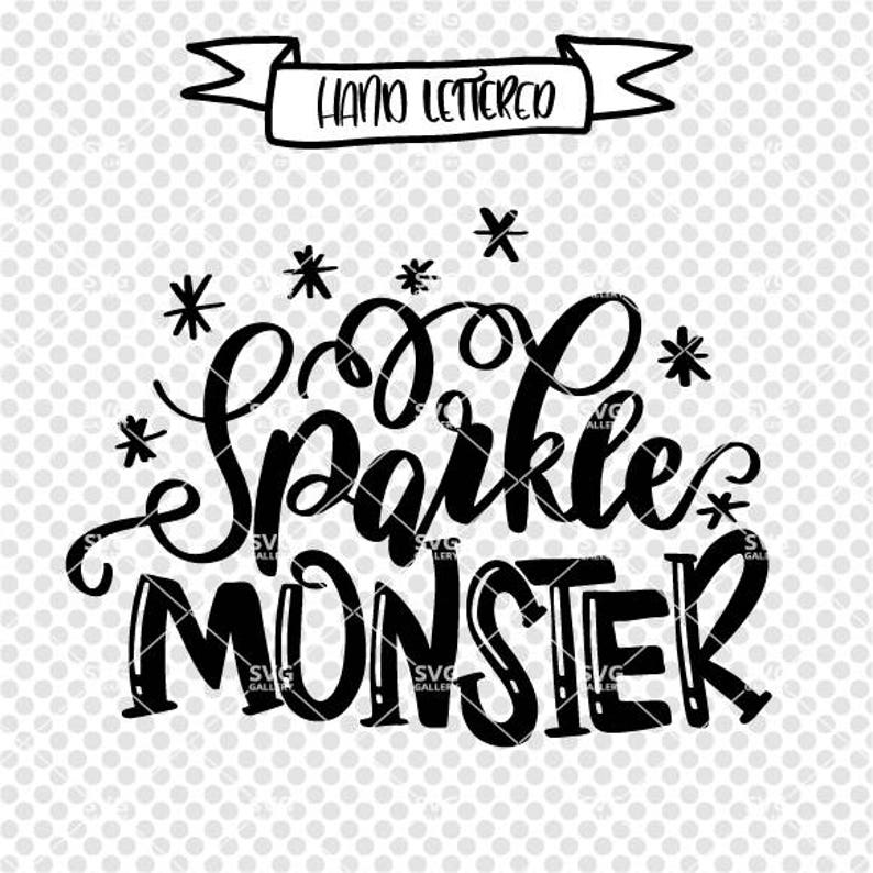 Halloween Svg Sparkle Monster SVG Girl SVG Monster Svg - Etsy