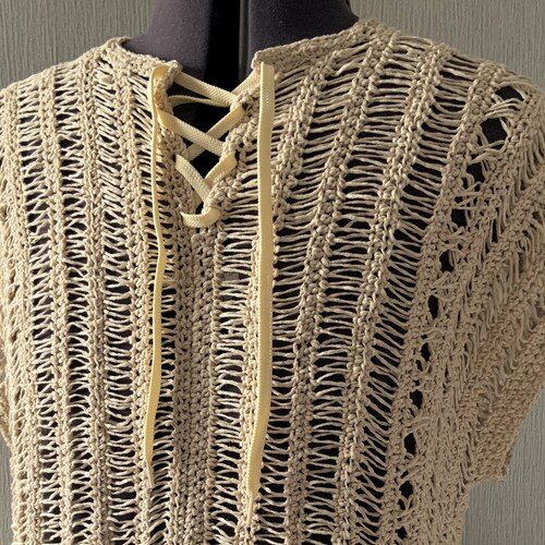 Men's Crochet Pattern Sleeveless Mesh Top - Etsy