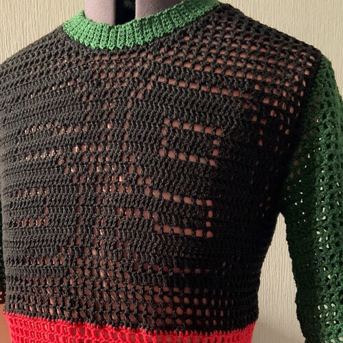 Men's Crochet Pattern Sleeveless Mesh Top - Etsy