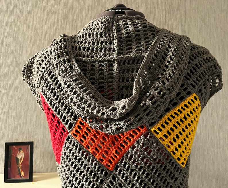 Men's Crochet PDF Pattern, Grid Square Shirt - Etsy