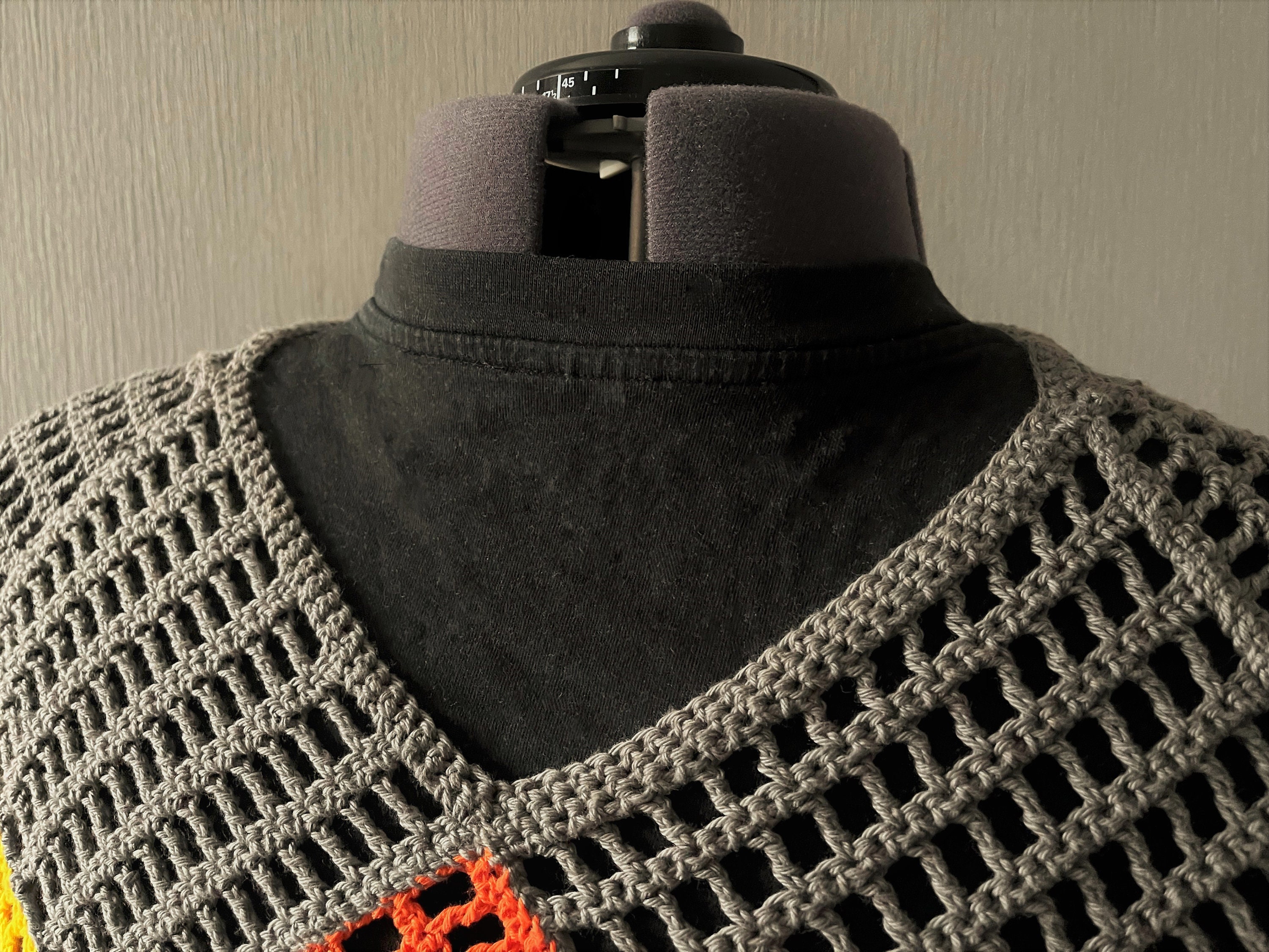 Men's Crochet PDF Pattern, Grid Square Shirt - Etsy