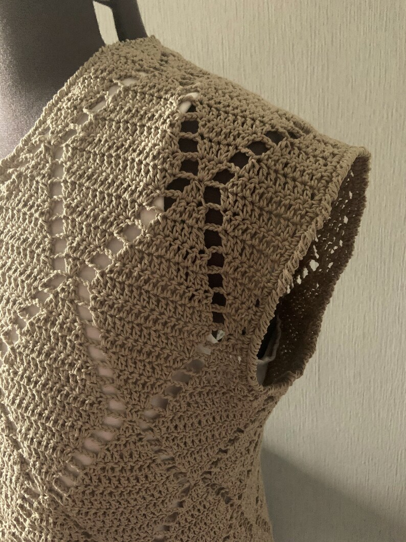 Men's Crochet Pattern, Diamond Mesh V-neck Top - Etsy