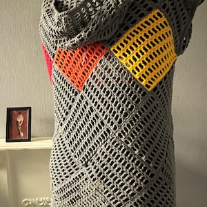 Men's Crochet PDF Pattern, Grid Square Shirt - Etsy